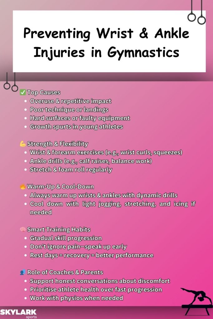 How to Prevent Wrist and Ankle Injuries in Gymnastics - Skylark Sports